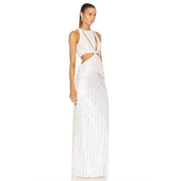Retrofete | Dresses | Retrofete Millie Dress Geo White Sequin ...
